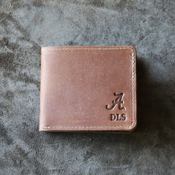 The Officially Licensed Alabama Big Dixie Fine Leather BiFold Wallet ...