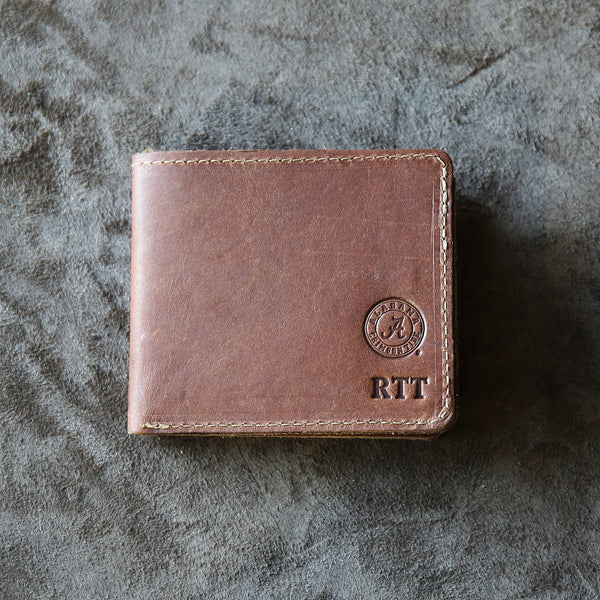 The Officially Licensed Crimson Tide Big Dixie Fine Leather BiFold Wal ...