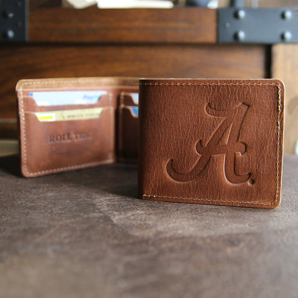 The Officially Licensed Alabama Big Dixie Fine Leather BiFold Wallet ...
