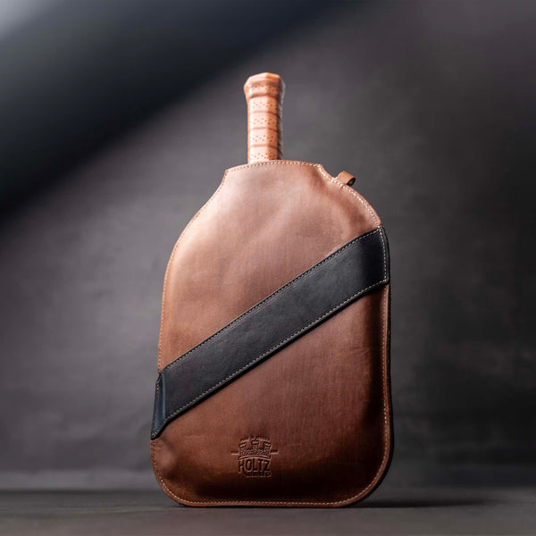 The Avery Personalized Leather Pickleball Sleeve Cover - Holtz Co.